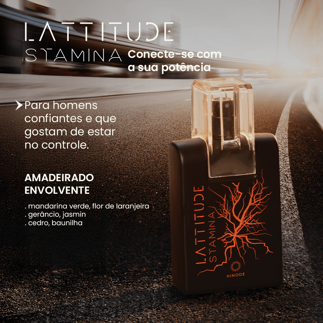 Lattitude Stamina Deo Colônia Miniatura 27ml - Hinode | Loja Oficial